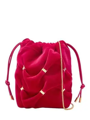 FERRAGAMO Varini Drawstrings Crossbody Bag - Pink