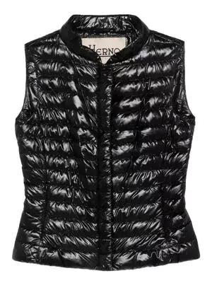 Herno Quilted Zip-up Gilet - Black