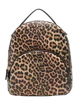 Liu Jo Leopard Print Backpack - Neutrals