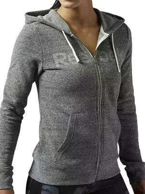 REEBOK Elements Logo Zip-up Hoodie - Grey