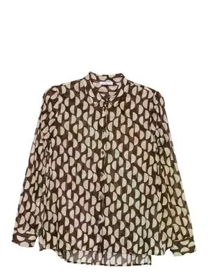 ROSSO 35 Circle Print Shirt - Brown