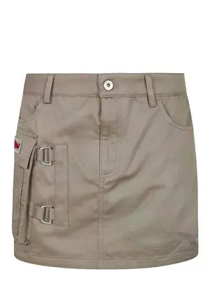 Off-White Pocket Mini Skirt - Brown