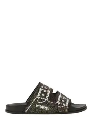 Marni Embellished Sandals - Black