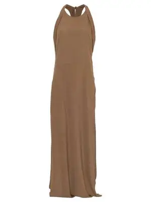 Blumarine Halterneck Maxi Dress - Brown