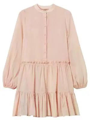 TWINSET Ruffled Shirt Dress - Pink