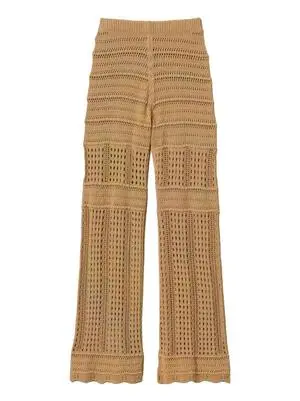 TWINSET Knitted Flared Trousers - Neutrals