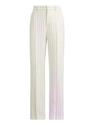 Polo Ralph Lauren Striped Straight Trousers - White