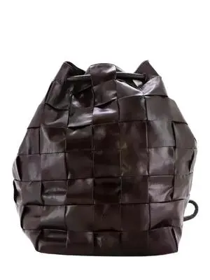 Bottega Veneta Cassette Sailor Maxi Intrecciato Leather Small Backpack - Brown