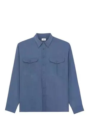 Saint Laurent Buttoned Shirt - Blue