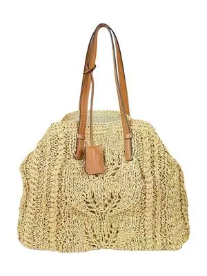 Ermanno Scervino Raffia Tote Bag - Neutrals