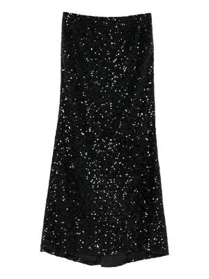 N°21 Sequin-embellished Maxi Skirt - Black
