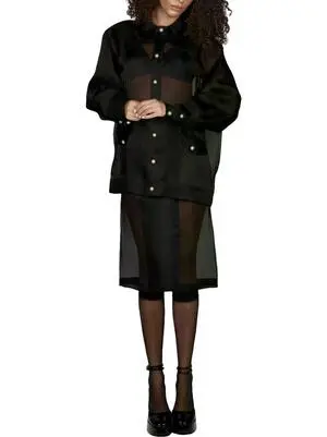 MIA PECULIAR Pearl-button Shirt - Black