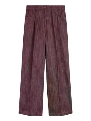Momoni Pleated Wide-leg Trousers - Purple