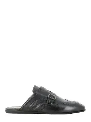 Officine Creative Brogue Mules - Black