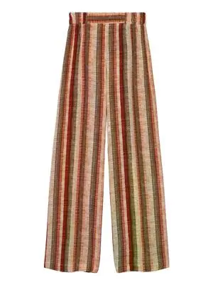 Momoni Printed Palazzo Pants - Orange