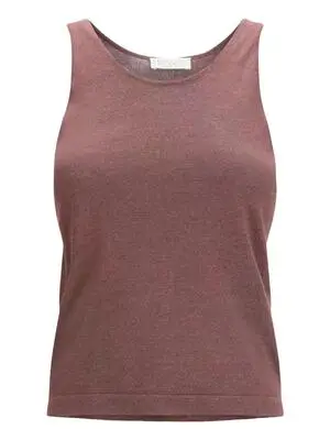 Brunello Cucinelli Scoop-Neck Tank Top Pink