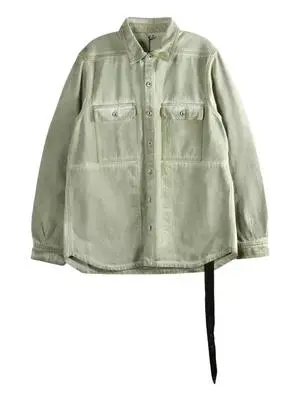 Rick Owens Flap-pocket Denim Shirt - Green