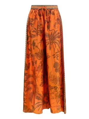 ALEMAIS Printed Palazzo Pants - Orange