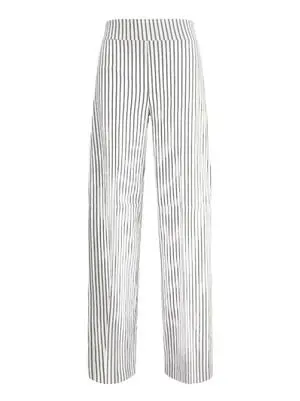 Avenue Montaigne Flavia Striped Trousers - White
