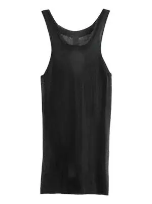 Rick Owens Ribbed-knit Tank Top - Black