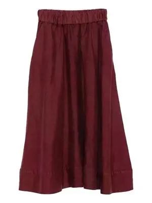 ROSSO 35 A-line Midi Skirt - Red