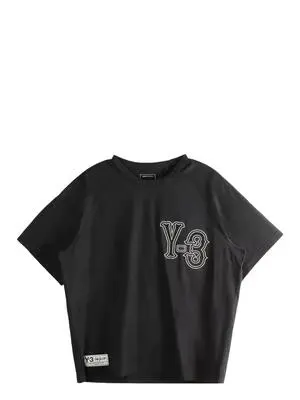 Y3 Embroidered Cotton T-shirt - Black