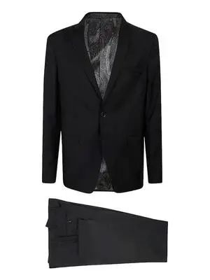 Etro Single-breasted Suit - Black