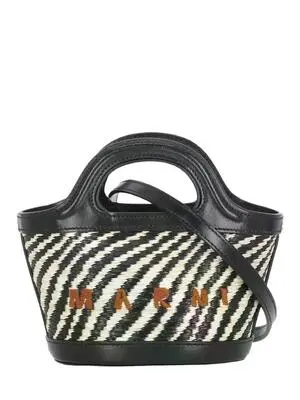 MARNI Micro Wavy Raffia-Effect Tote Bag
