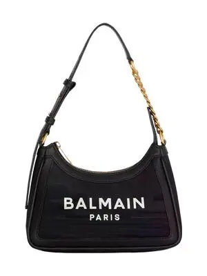 Balmain B-army Logo-plaque Chain Shoulder Bag - Black
