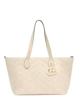 Gucci Logo-pendant Tote Bag - Neutrals