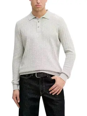 Barbour Smeaton Buttoned Knitted Polo Shirt - Grey