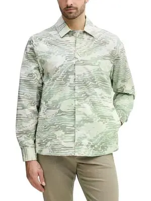 BOSS Leldon Patterned Overshirt - Green