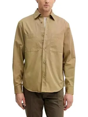BOSS Buttoned Chest-pocket Shirt - Neutrals