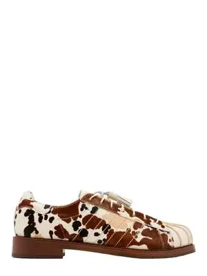 Adidas X Clot Edison Chen Superstar Cow-print Sneakers - Neutrals