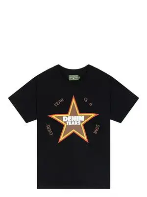 DENIM TEARS Star-print T-shirt - Black