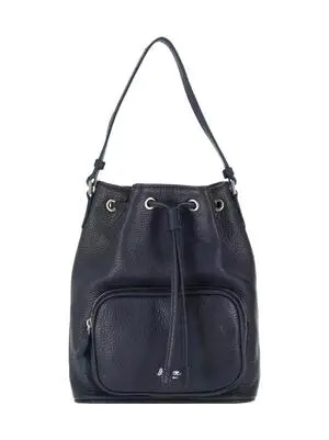 LA ROSE Leather Bucket Bag - Blue