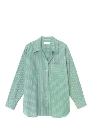 Xirena Pocket Striped Shirt - Green