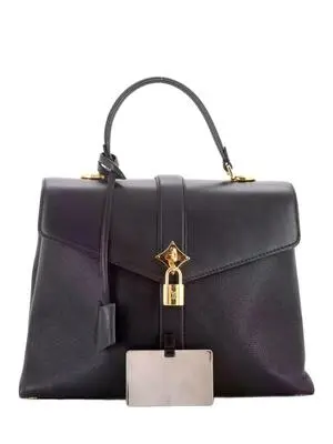 LOUIS VUITTON Rose Des Vents Leather Mm Satchel - Black