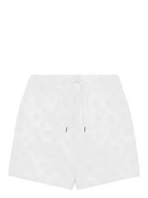Casablanca Monogram Cotton Shorts - White