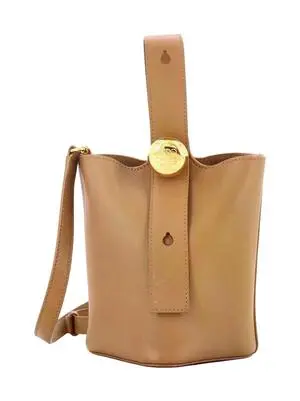 Loewe Pebble Leather Bucket Bag - Brown