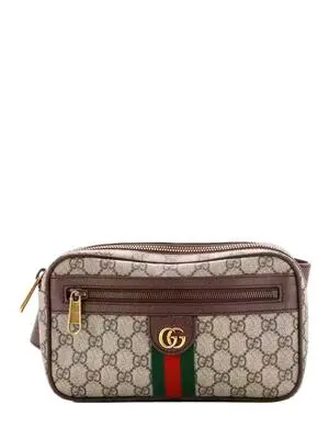 Gucci Ophidia Gg Coated Canvas Medium Belt Bag - Brown