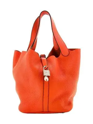 Hermès Picotin Lock Clemence Mm - Orange