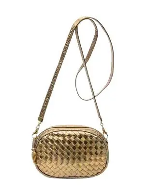 Bottega Veneta Camera Crossbody Bag - Gold