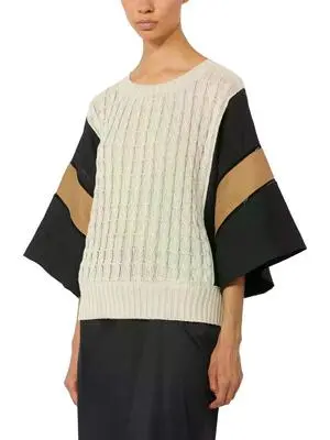 Max Mara Crew-neck Cable-knit Sweater - Neutrals