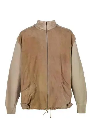 Gianfranco Ferre Panelled Suede Jacket - Neutrals