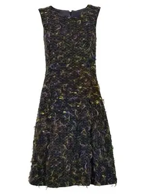 Luisa Beccaria Tweed Sleeveless Dress - Purple