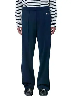 WALES BONNER Elasticated-waist Side-stripe Trousers - Blue