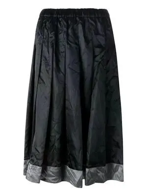 Comme Des Garçons Pleated Two-tone Skirt - Black