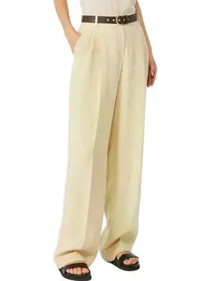 Max Mara Linen Trousers - Neutrals