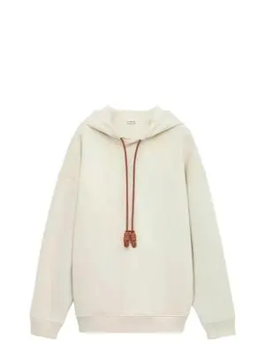 Loewe Knot-detail Hoodie - Neutrals